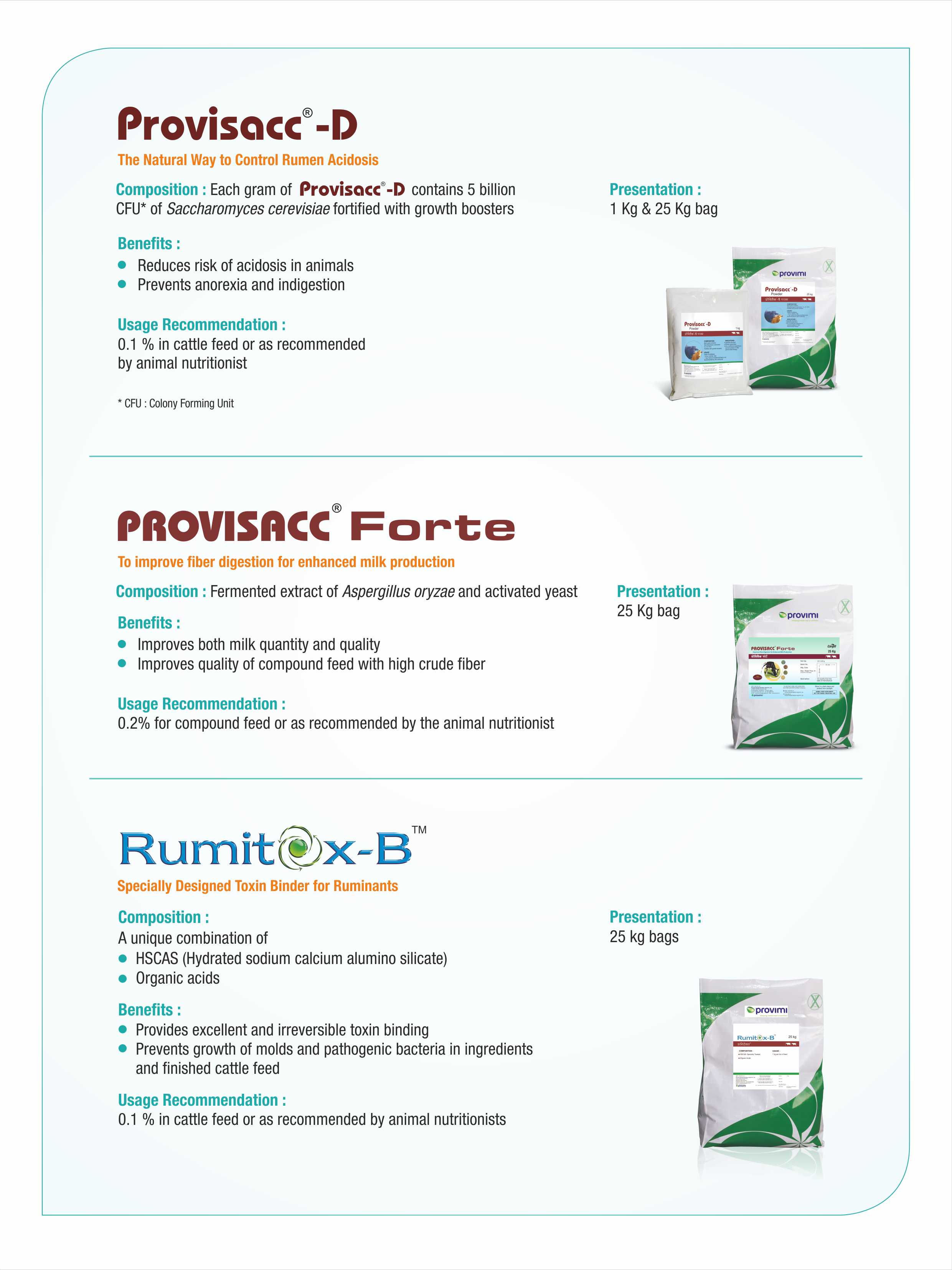 Dairy Nutrition Product Catalogue | Provimi